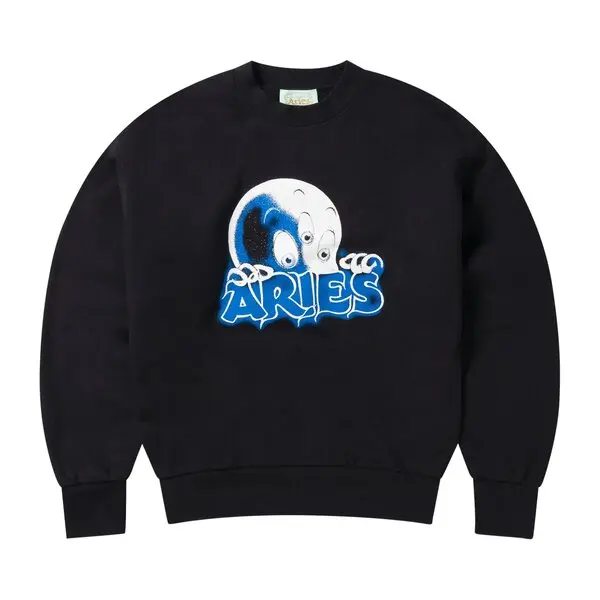 Aries Kasper Crewneck Sweatshirt - Black