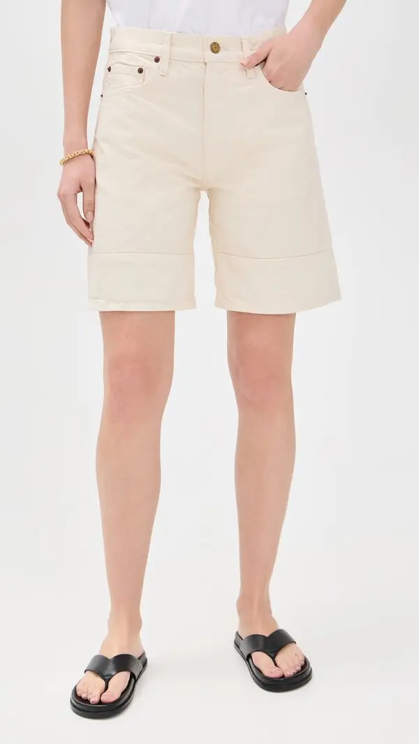 B Sides Marcel Culotte Denim Shorts - Clair Rinse
