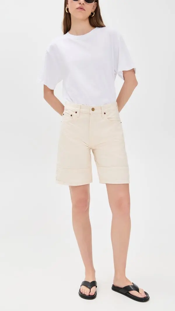 B Sides Marcel Culotte Denim Shorts - Clair Rinse