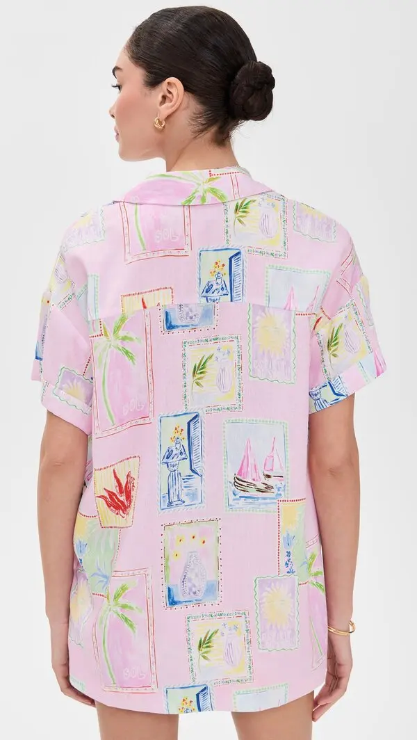 Show Me Your Mumu Parker Palm Print Button-down Shirt