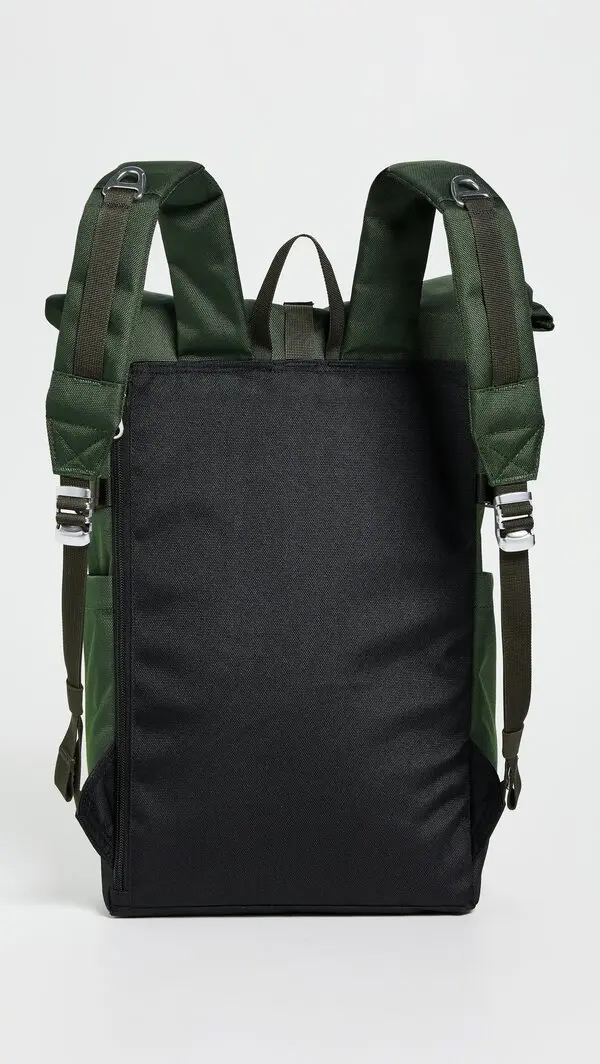 SANDQVIST Icon Medium Rolltop Backpack - Dawn Green With Dark Brown