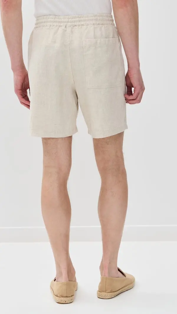 Nn07 Gregor Drawstring Linen Shorts - Oat