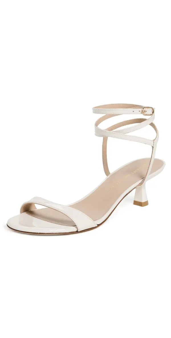 STUART WEITZMAN Nudist Wrap Sandals 50mm - Cream