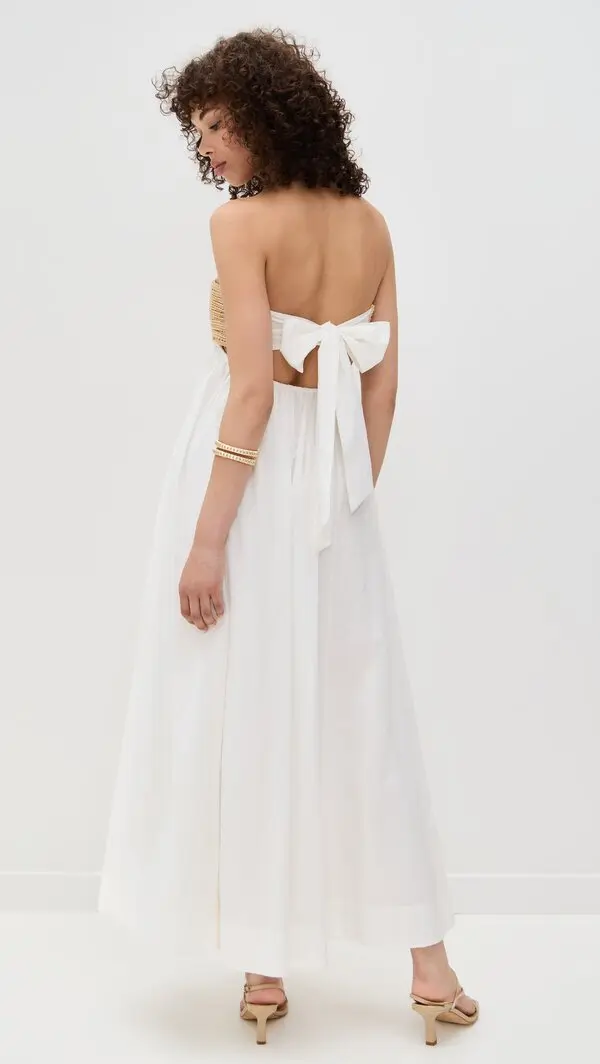 Show Me Your Mumu Dockside Maxi Dress - White Voile With Twisted Rope |  Editorialist