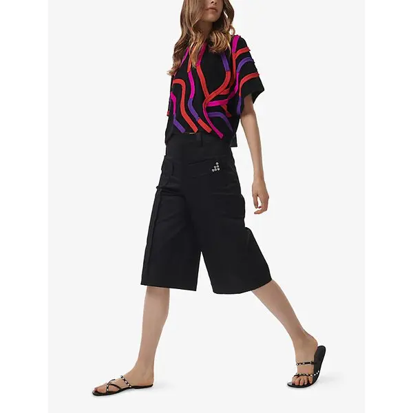 LEEM Abstract Applique-detail Cotton Top