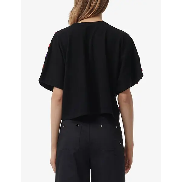 LEEM Abstract Applique-detail Cotton Top