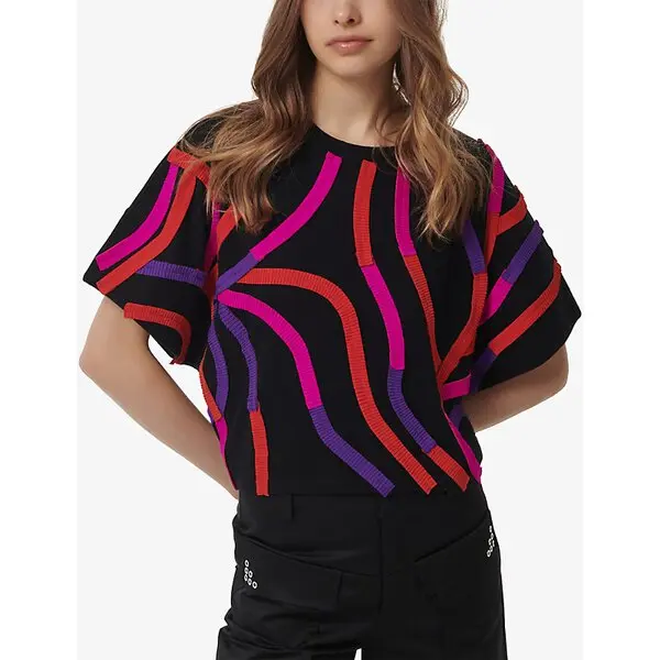 LEEM Abstract Applique-detail Cotton Top
