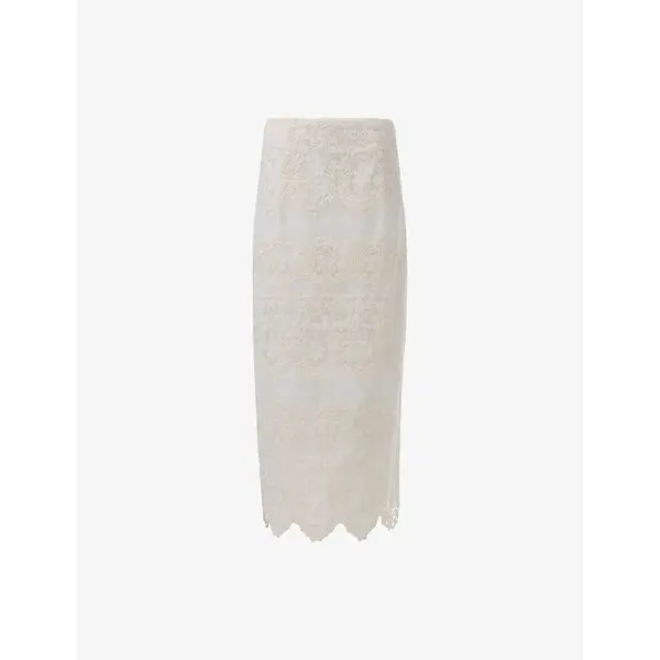LEEM Pencil Lace Midi Skirt