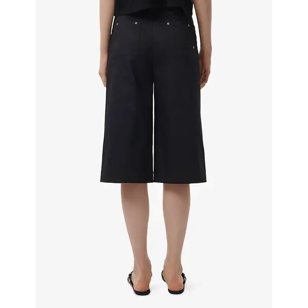 LEEM Wide-leg Cropped Woven Trousers