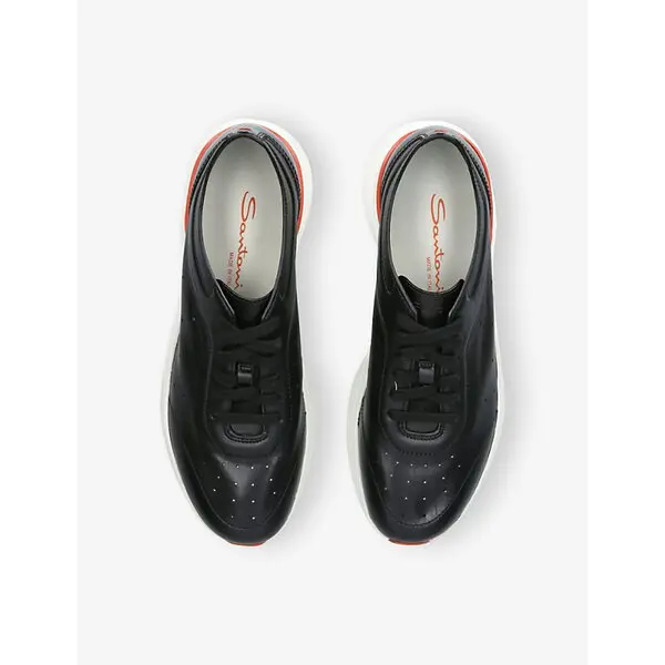 Santoni Bounce Leather Low-top Trainers