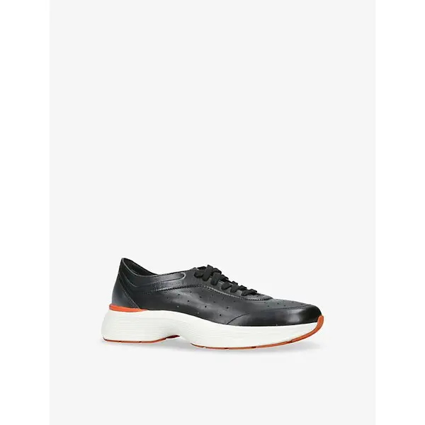 Santoni Bounce Leather Low-top Trainers