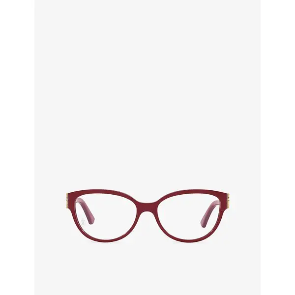 CARTIER Acetate Optical Cat Eye Frame Glasses - Red