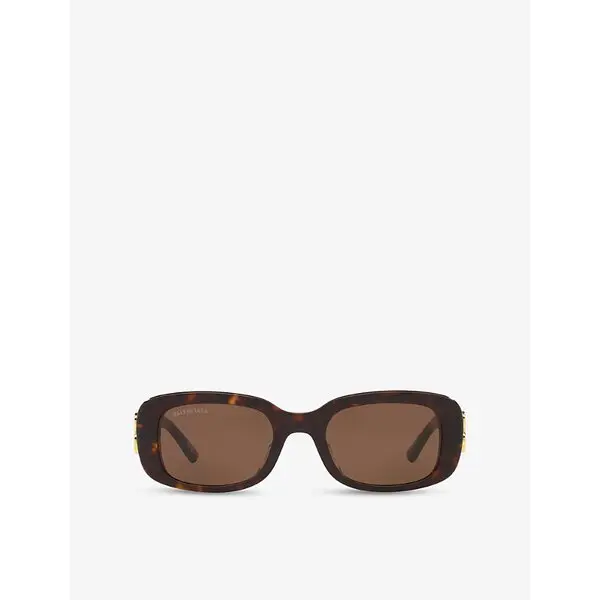Balenciaga Bb0310sk Square-frame Tortoiseshell Sunglasses - Brown
