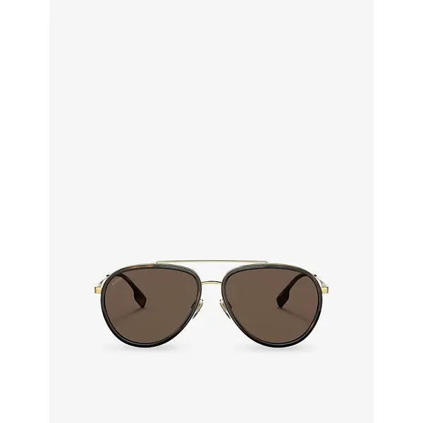 Burberry Oliver Pilot-frame Sunglasses - Gold