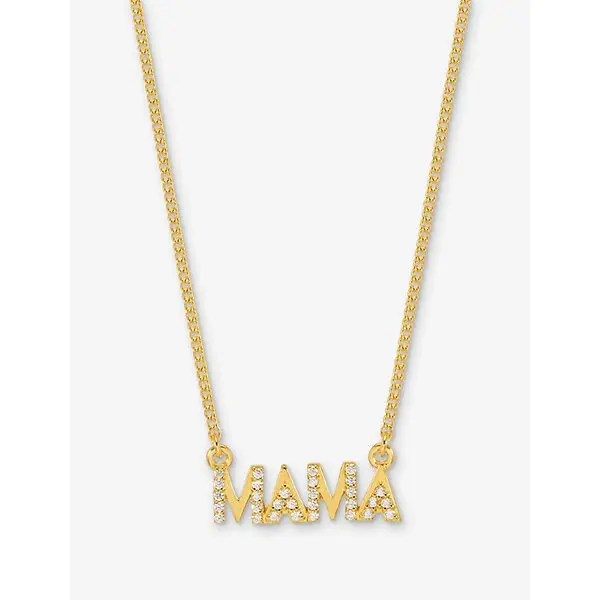 RACHEL JACKSON Gemstone Mama Necklace - Gold