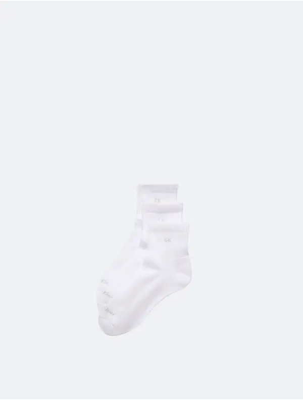 Calvin Klein Cushioned Quarter Socks 3-pack - White