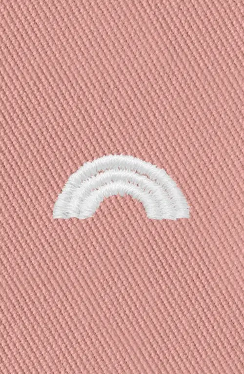 DALIX Embroidered Cotton Bucket Hat - Peach Melba