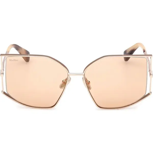 Max Mara Menton Cat Eye Sunglasses - Rose Gold/ Camel/ Peach