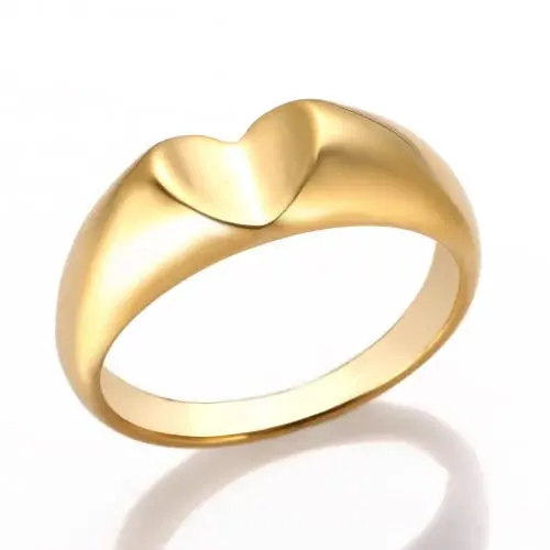 MAZIN JEWELS Heart Signet Ring - Gold