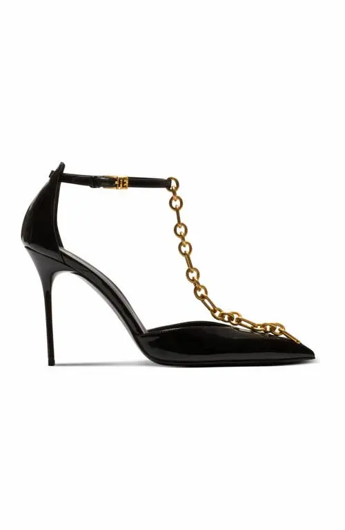 Balmain Sync Patent Leather Stilettos - Black