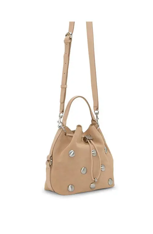 Vince Camuto Pippa Studded Leather Bucket Bag - Medium Brown