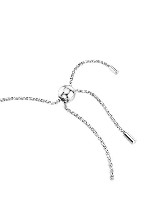SWAROVSKI Matrix Graduated Zirconia Slider Bracelet - White/ Silver