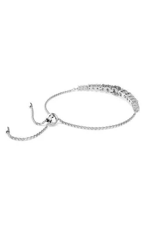 SWAROVSKI Matrix Graduated Zirconia Slider Bracelet - White/ Silver