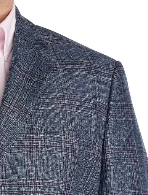 OAK HILL PREMIUM BY DXL Big & Tall Glen Plaid Sport Coat