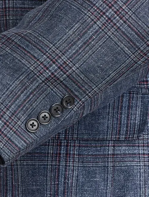 OAK HILL PREMIUM BY DXL Big & Tall Glen Plaid Sport Coat