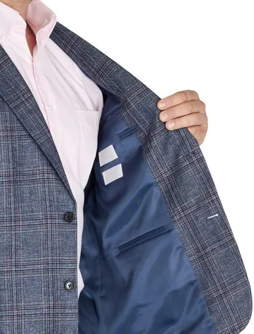 OAK HILL PREMIUM BY DXL Big & Tall Glen Plaid Sport Coat
