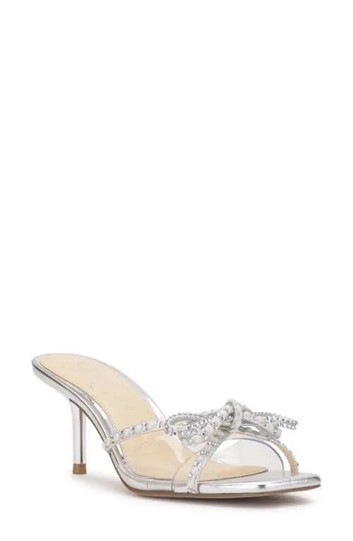 Jessica Simpson Cornilia Slide Sandal - Silver/ Clear