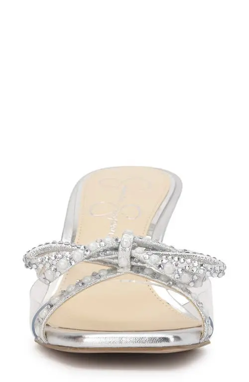 Jessica Simpson Cornilia Slide Sandal - Silver/ Clear