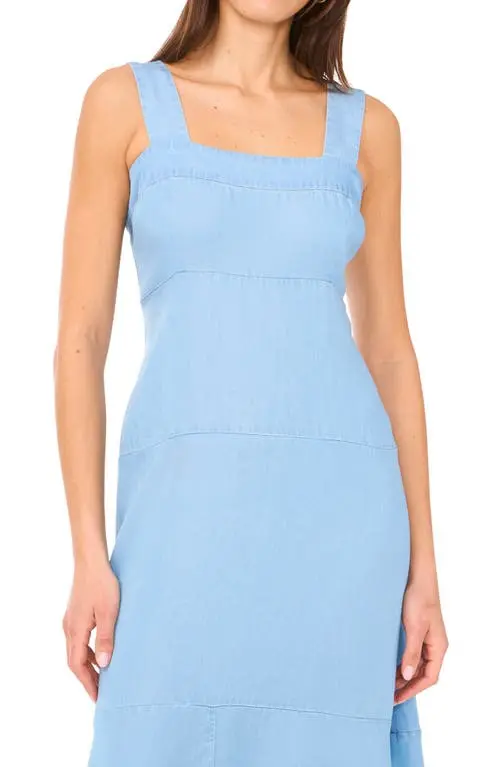 Vince Camuto Sleeveless Tiered Chambray Maxi Dress - Indigo