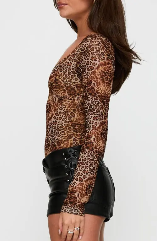 Princess Polly Elixia Print Long Sleeve Bodysuit