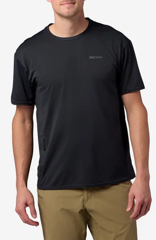 MARMOT Airexchange Solarshield Upf Crewneck T-shirt - Black