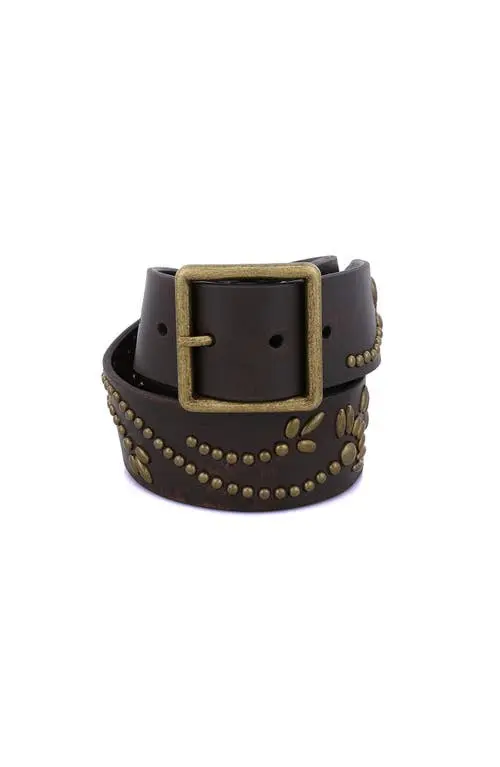 Bed Stu Hudson Leather Belt - Gold