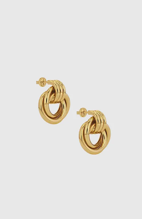 ANINE BING Triple Knot Hoop Earrings