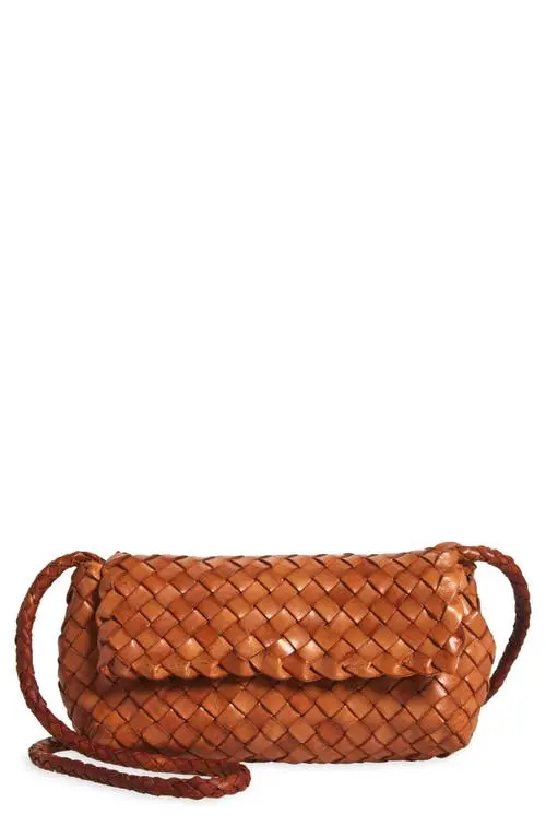 LOEFFLER RANDALL Vinnie Woven Leather Crossbody Bag - Timber