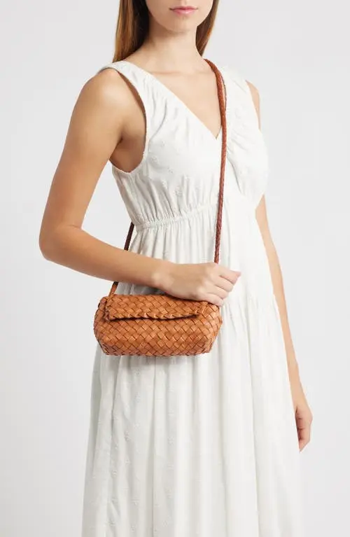 LOEFFLER RANDALL Vinnie Woven Leather Crossbody Bag - Timber