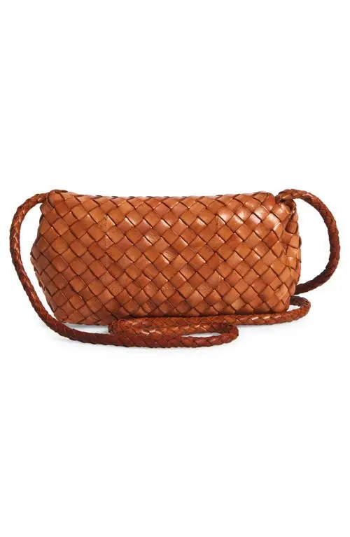 LOEFFLER RANDALL Vinnie Woven Leather Crossbody Bag - Timber