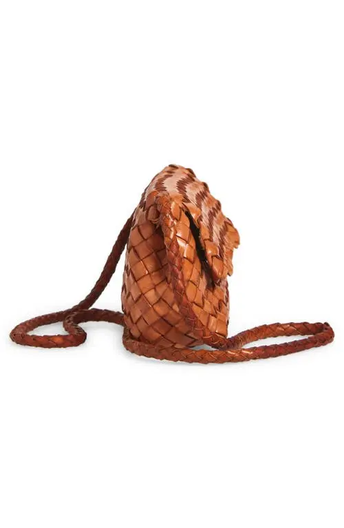LOEFFLER RANDALL Vinnie Woven Leather Crossbody Bag - Timber