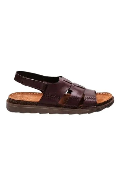 A. VEER Maldiva Back-strap Sandal - Brown Leather