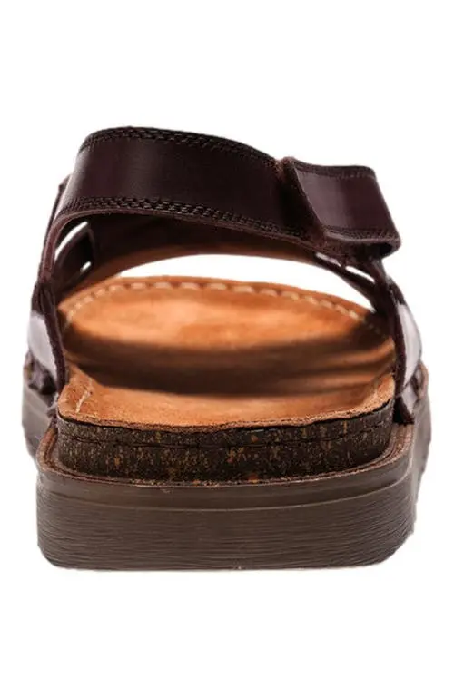 A. VEER Maldiva Back-strap Sandal - Brown Leather