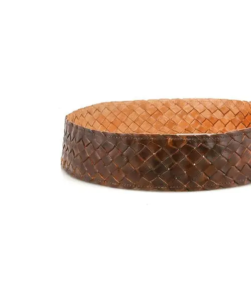 Bed Stu Dreamweaver Wide Leather Belt - Teak Rustic