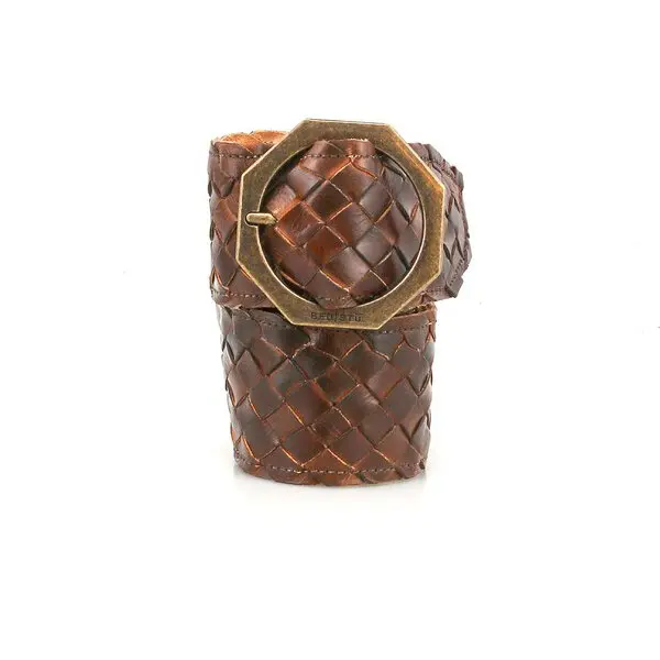 Bed Stu Dreamweaver Wide Leather Belt - Teak Rustic