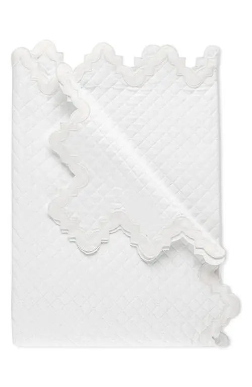 MATOUK Aziza Matelassé Coverlet - Bone