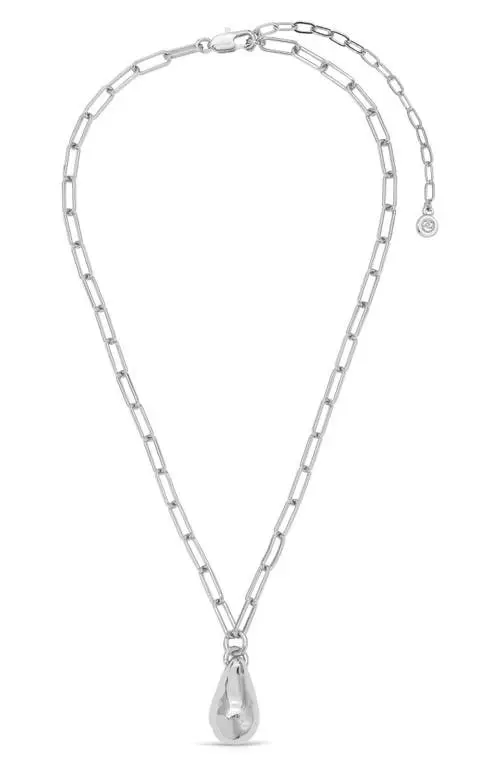 Ettika Open Drift Pendant Necklace - Silver