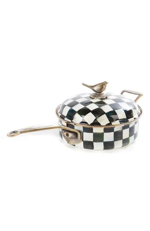 MACKENZIE-CHILDS Courtly Check 3-quart Sautè Pan With Lid - Black/ White