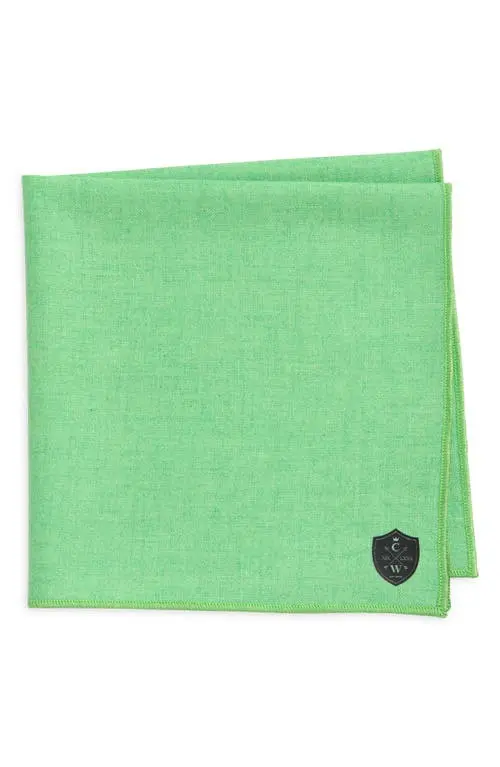 CLIFTON WILSON Cashmere & Wool Pocket Square - Green