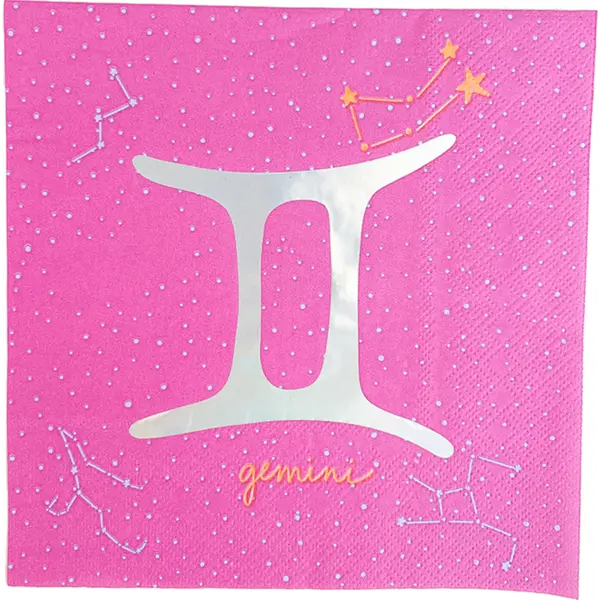 JOLLITY & CO Zodiac Themed Large Napkins - Gemini
